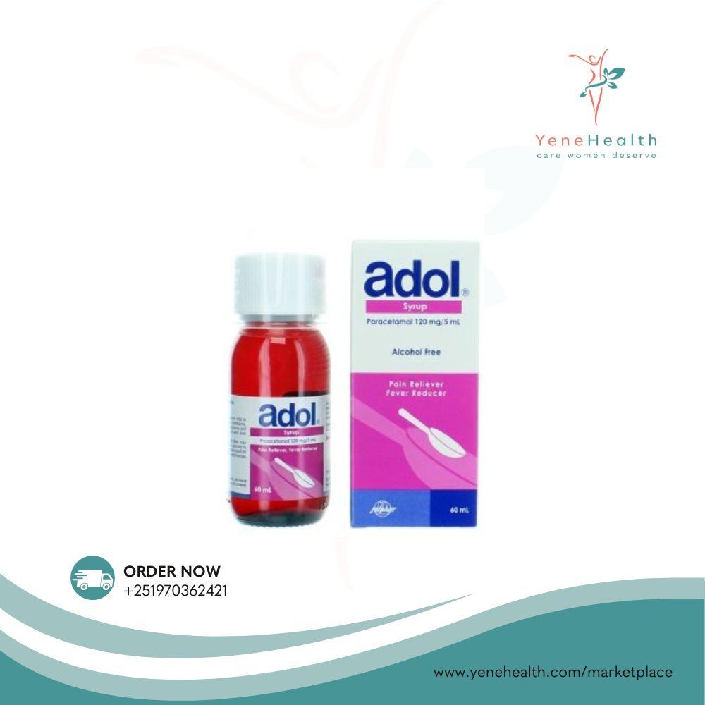 YeneHealth Marketplace - Adol Syrup Paracetamol 120 mg /5 ml